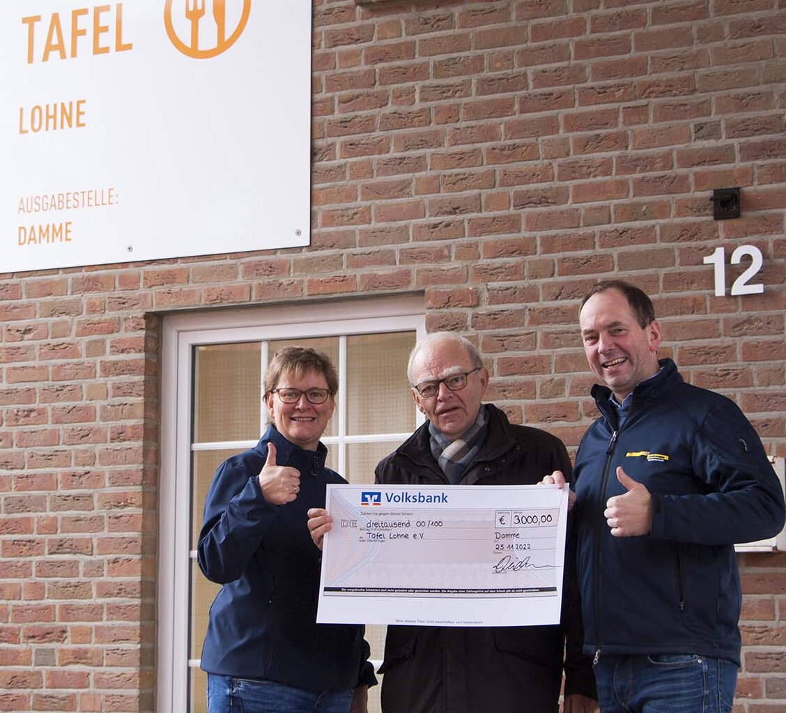 Spende an die Tafel: Diekmann Elektrotechnik